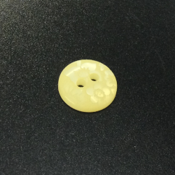 Buttons: Floral Damask Buttons (12mm/20L) Yellow